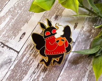 Mothman GLOW Hard Enamel Pin Cute Kawaii Cryptid Pin - Etsy