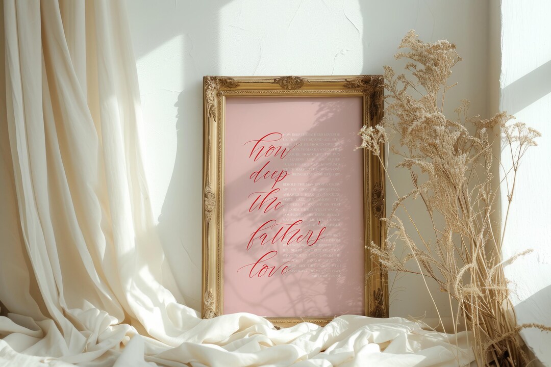 How Deep the Father's Love Hymn Print | Christian Wall Art | Printable ...