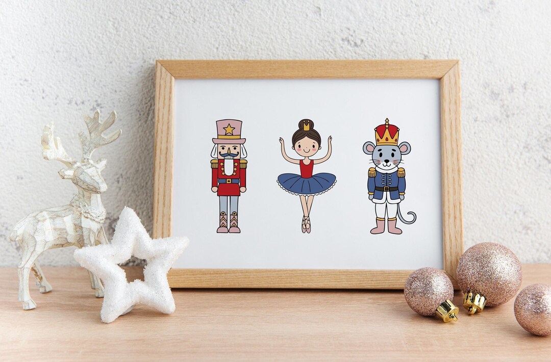 Nutcracker Ballet Ballerina, Rat King & Nutcracker Illustration – Cute ...