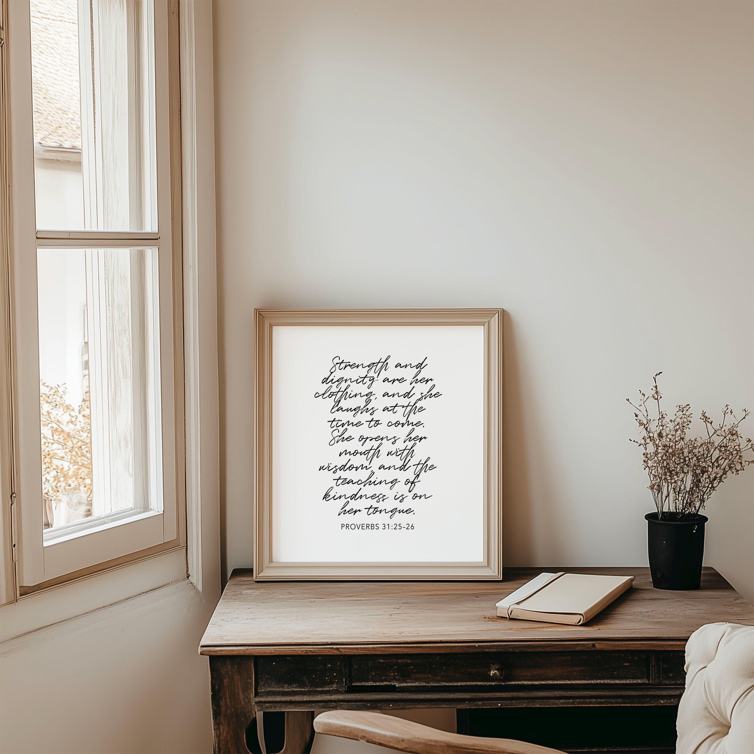 Proverbs 31 Woman: Biblical Truths for Home - Bible Verse Gift for ...