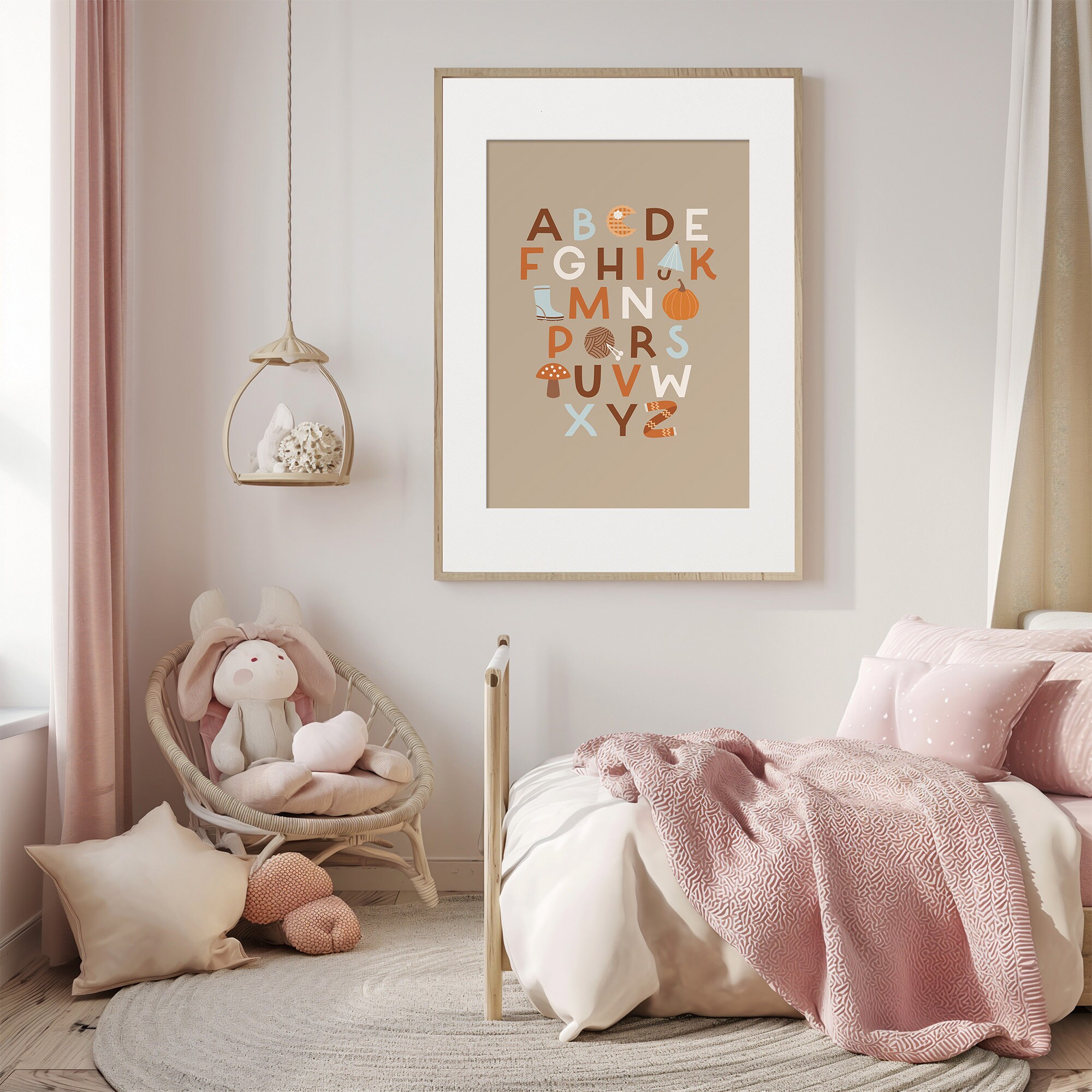 Autumn ABC Alphabet Poster - Educational Classroom Wall Print - Back to ...