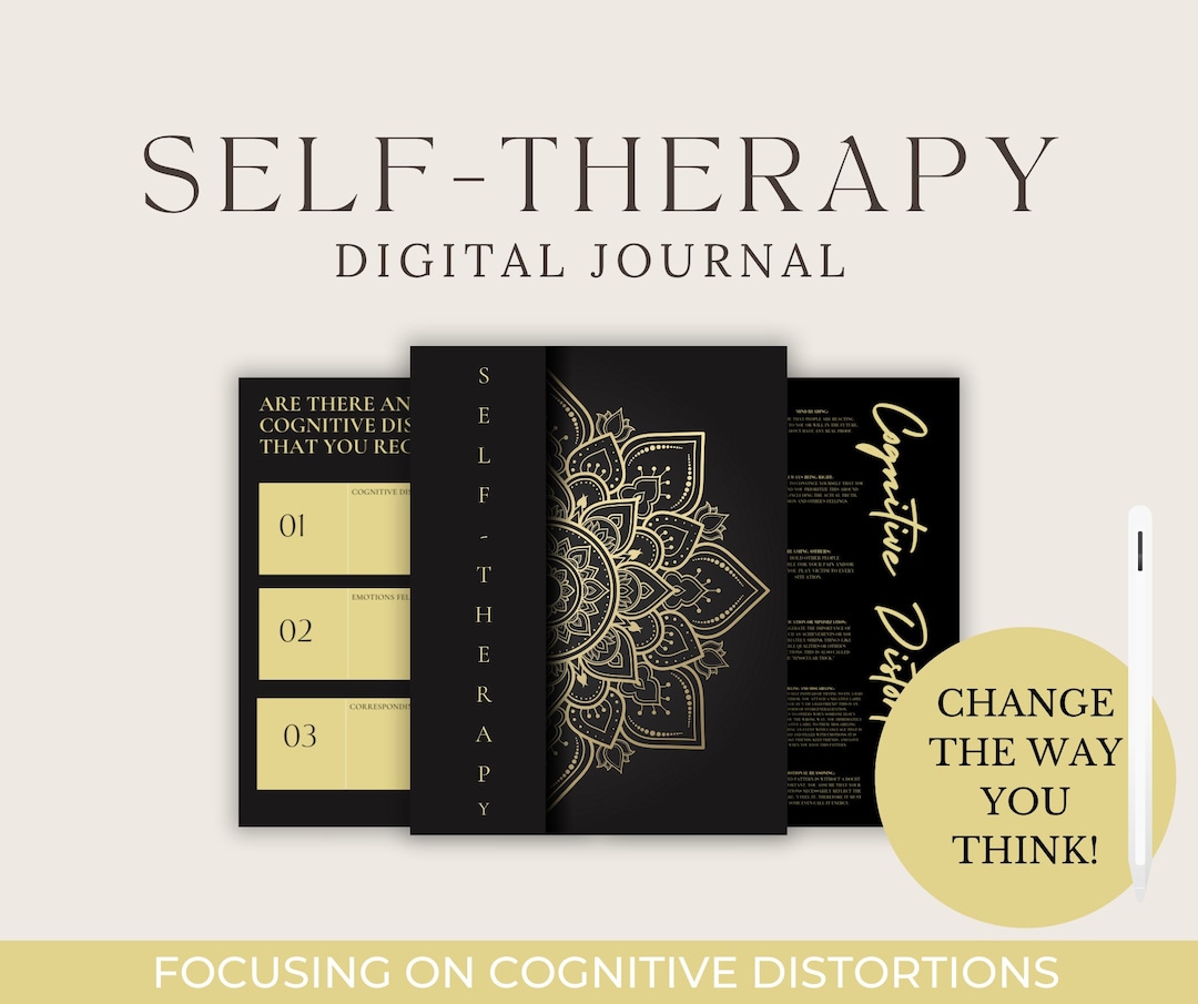 Self Therapy Digital Journal Cognitive Distortions Journal Daily ...