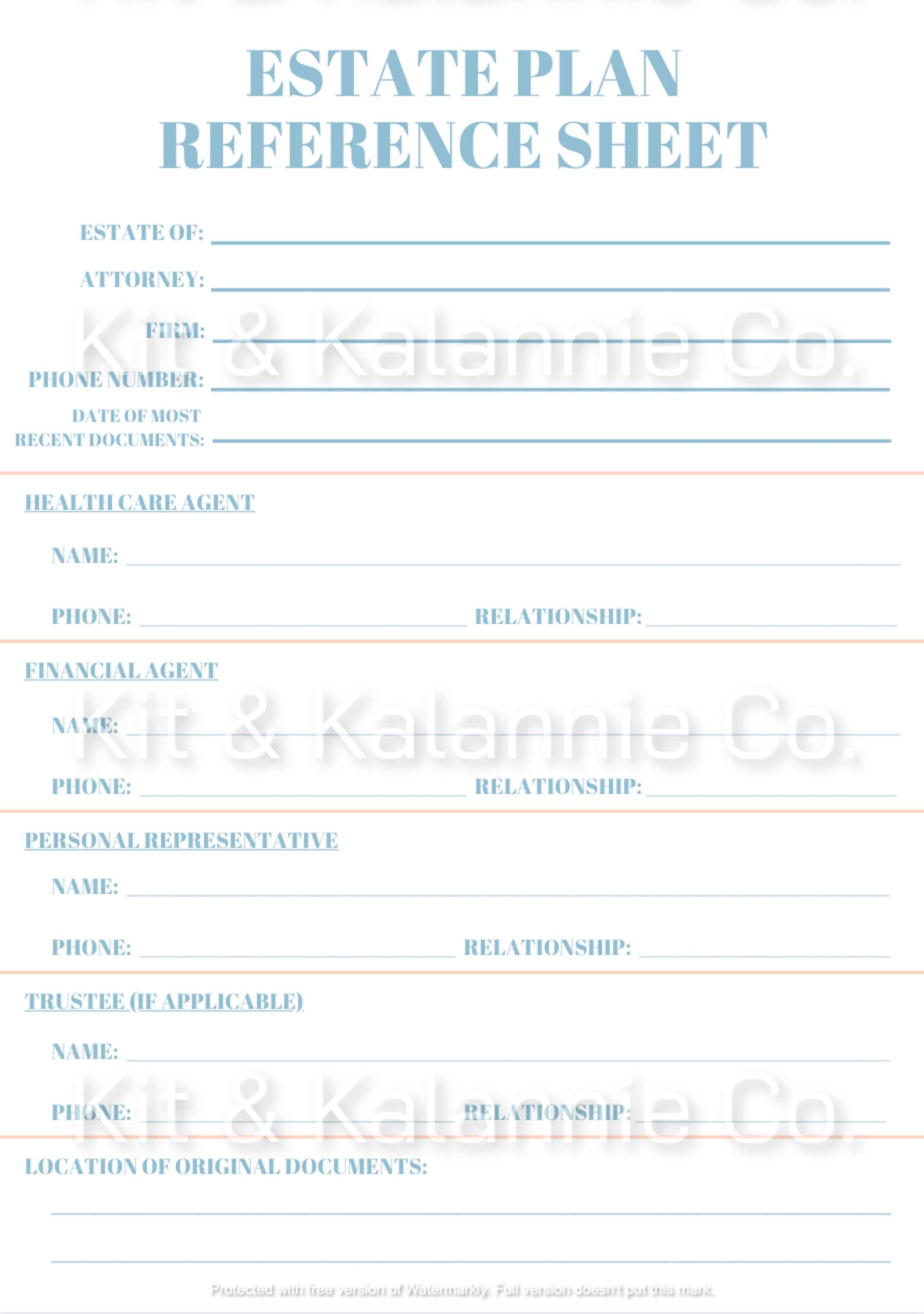 Life Management Binder, Family Information, Emergency Binder, Important ...