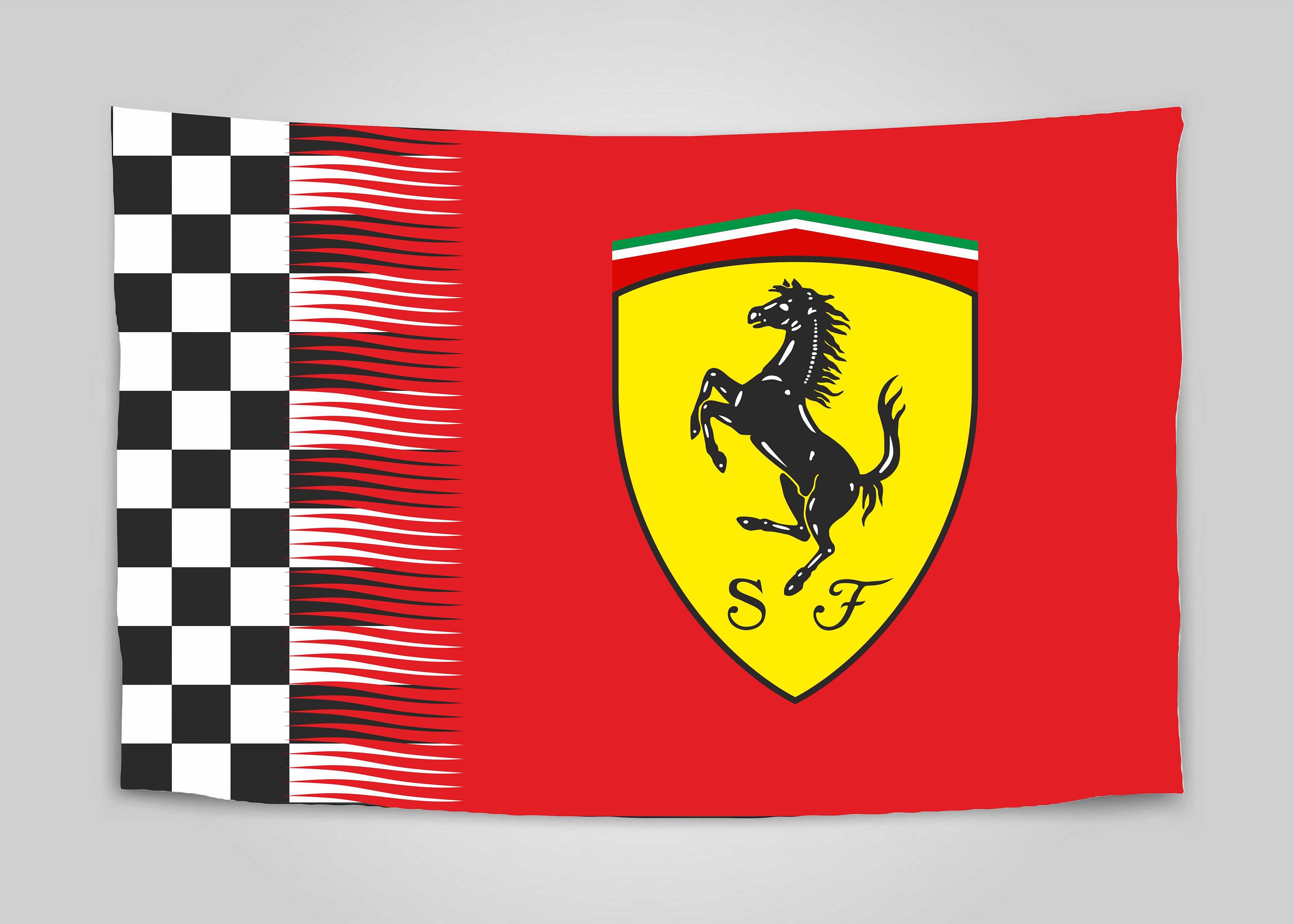 Ferrari Logo Scuderia Flag Banner 100% polyester TOP | Etsy