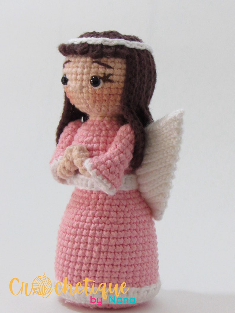 Amigurumi pdf tutorial Small Girl Christmas Guardian Angel Crochet ...