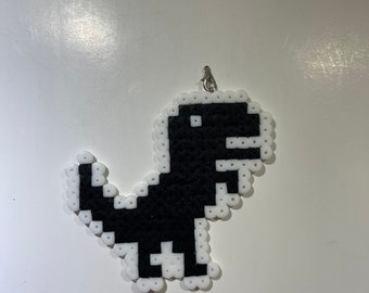 Perler Bead Keychain Dinosaur - Etsy