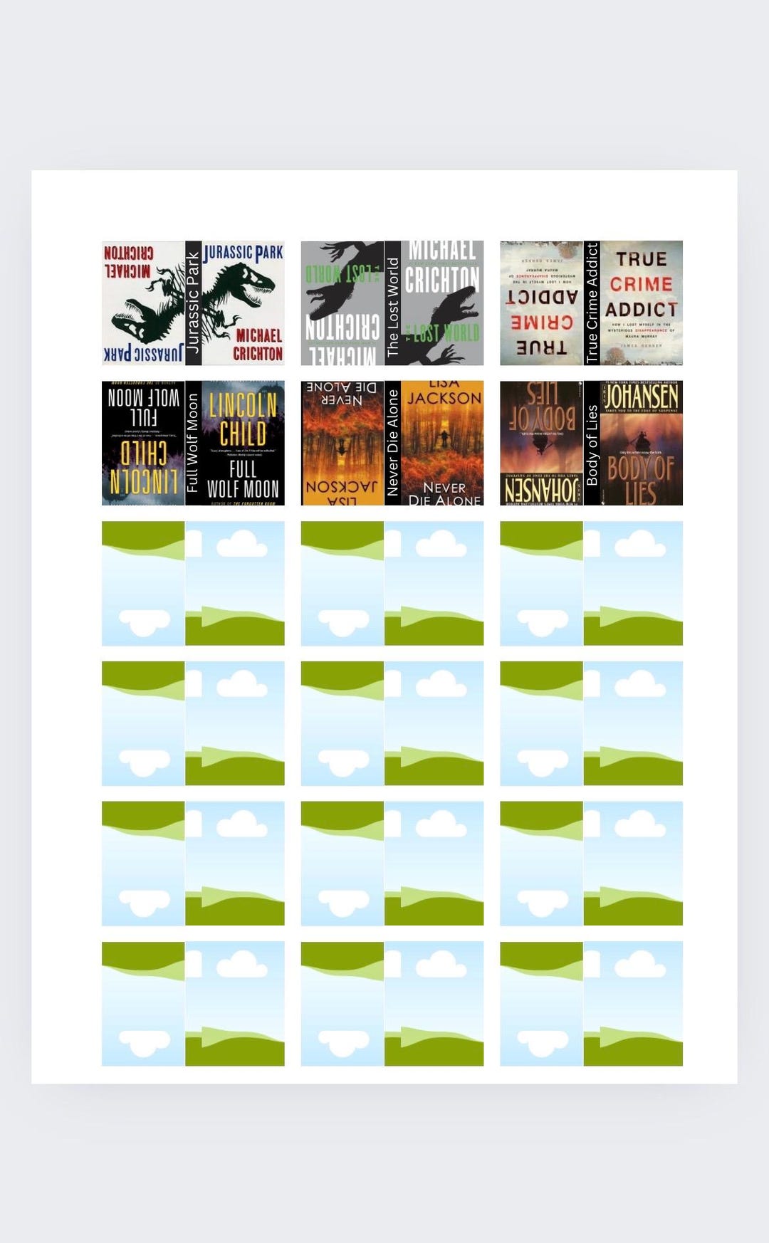 1in X 1.5in Mini Book Template - Etsy