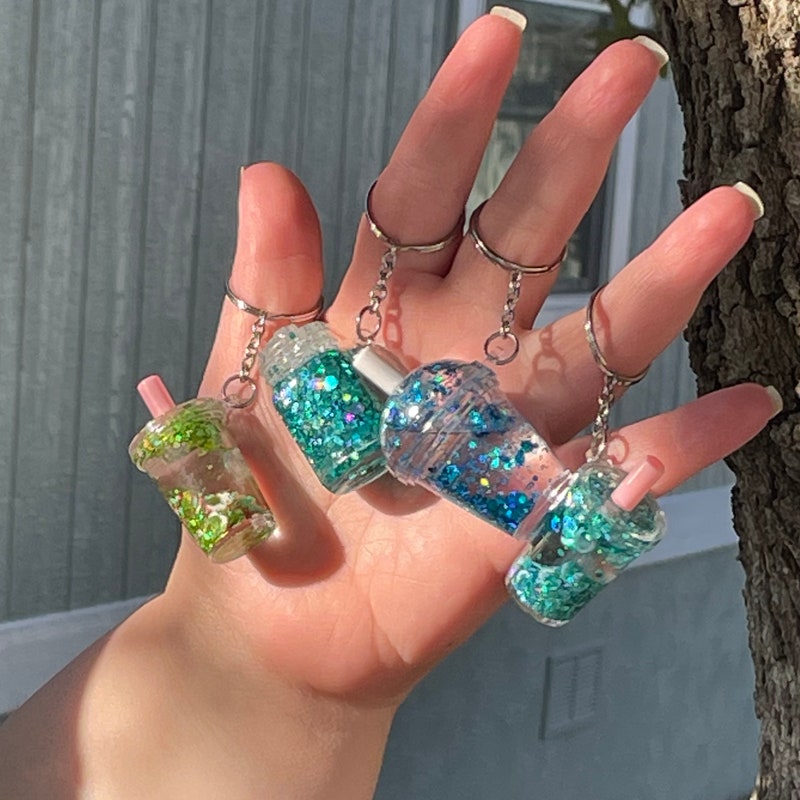 Liquid Keychain - Etsy