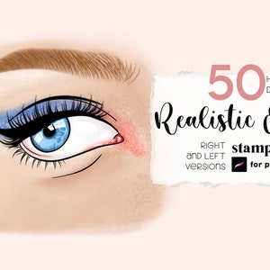 Procreate Eyes Stamp Portrait Eye Guides 50 Procreate Portrait Brushes ...