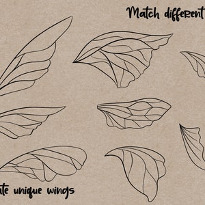 Procreate Wings Stamps for Tattoo Wings Brush Butterfly Wings Procreate ...