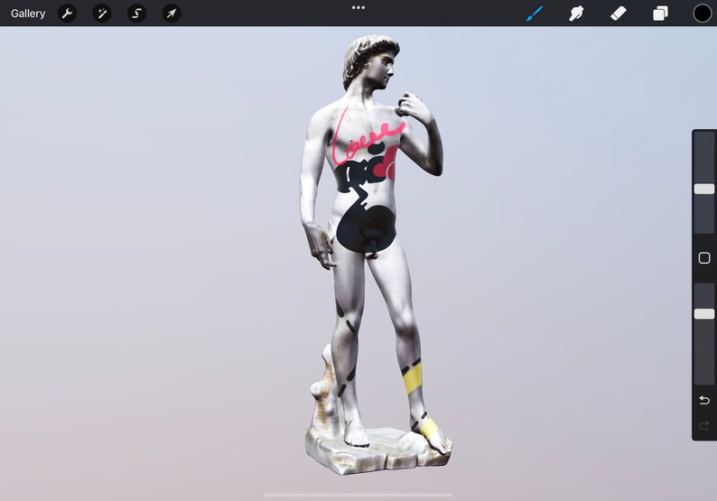 Procreate 3D Object Sculpture Model Tattoo Brush Body Male - Etsy