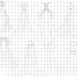 Procreate Fantasy Dress Stamps 25 Anime Dress Brushes Elf Dress Maker ...