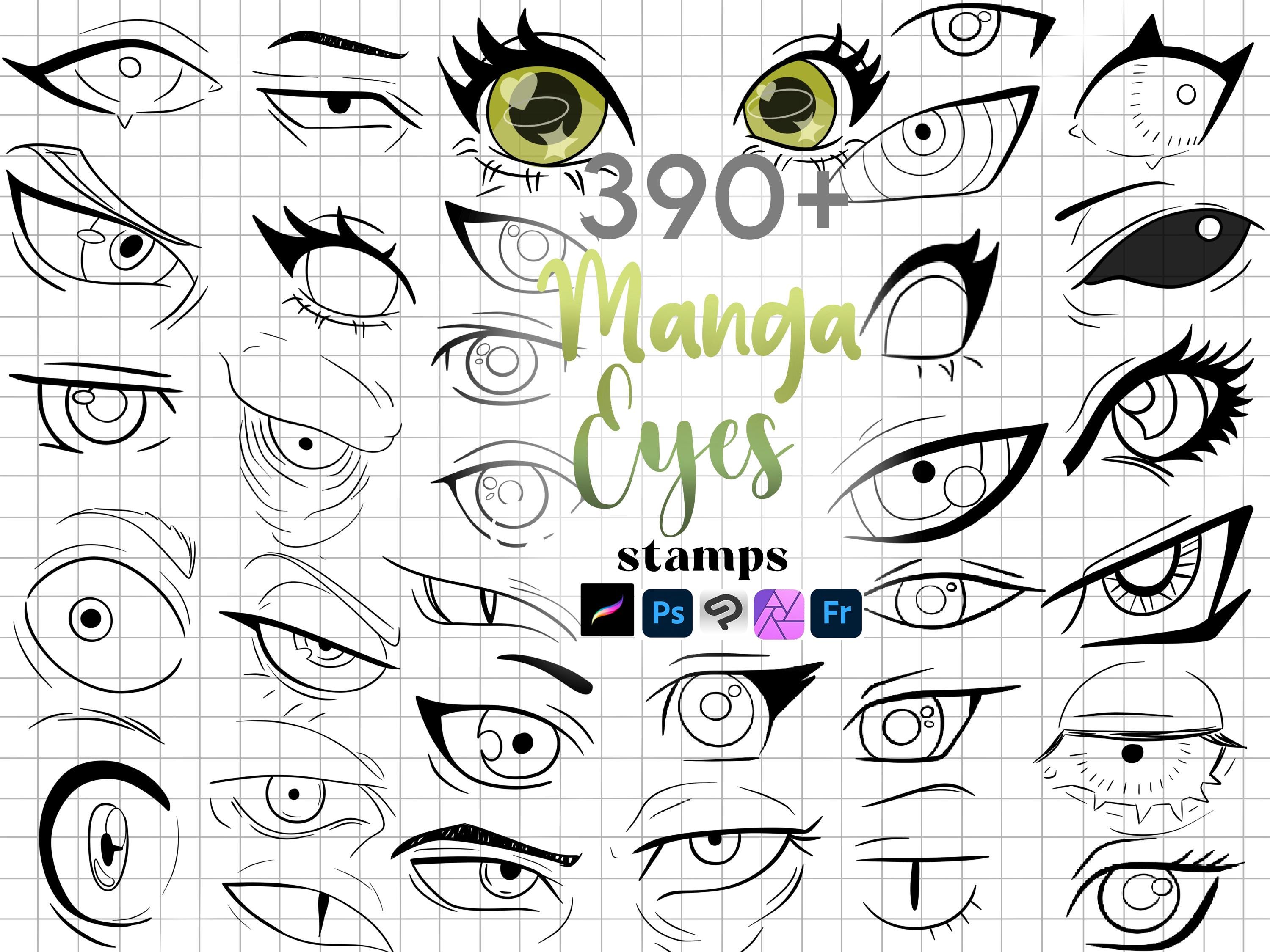 Procreate Manga Eyes : Anime Character Eye Guides Photoshop Chibi ...