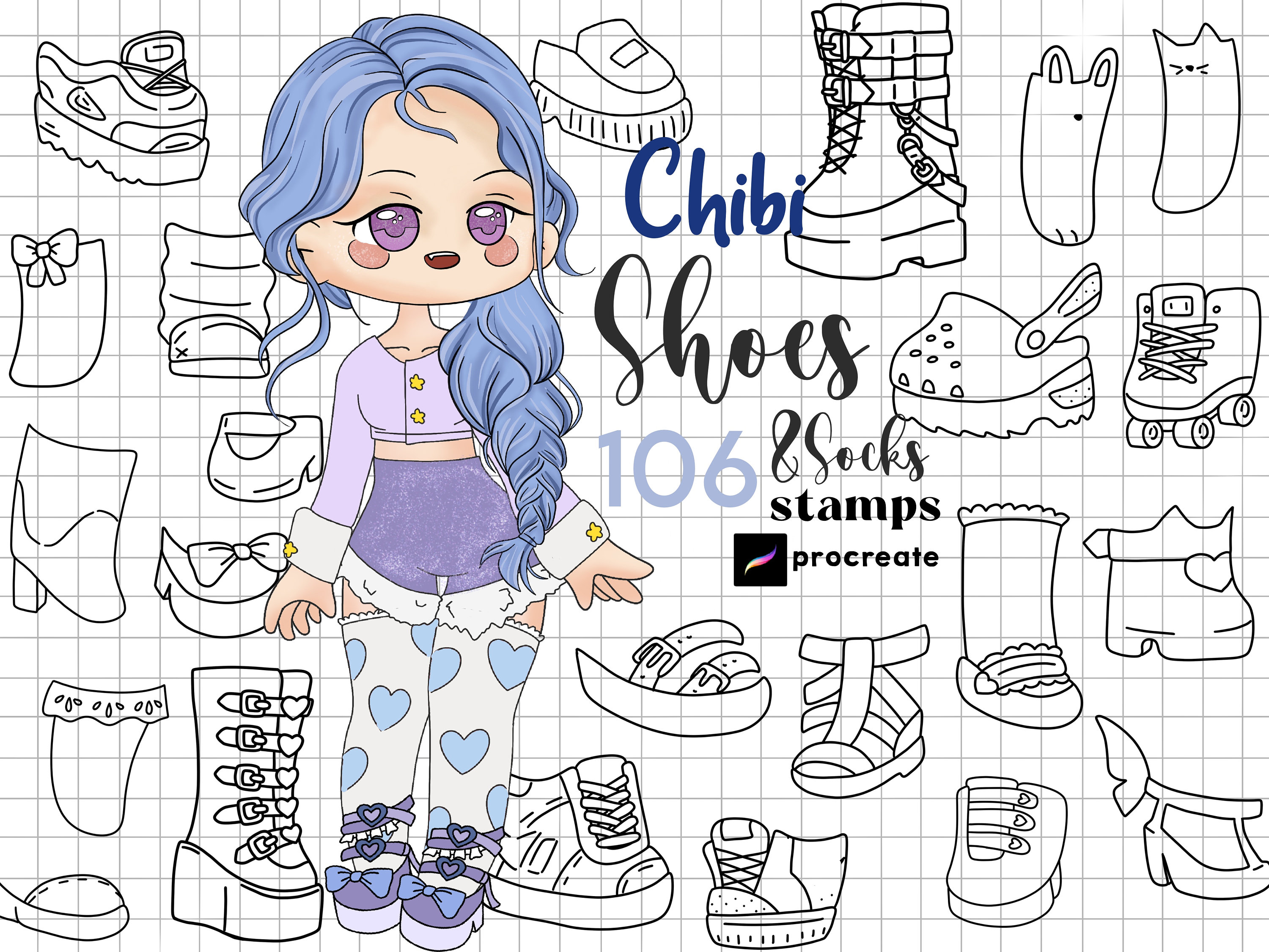 How To Draw Chibi Shoes