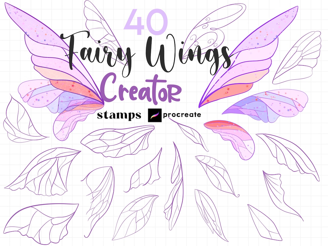 Procreate Wings Stamps Fairy Wings Brush Butterfly Wings Tattoo Hand ...
