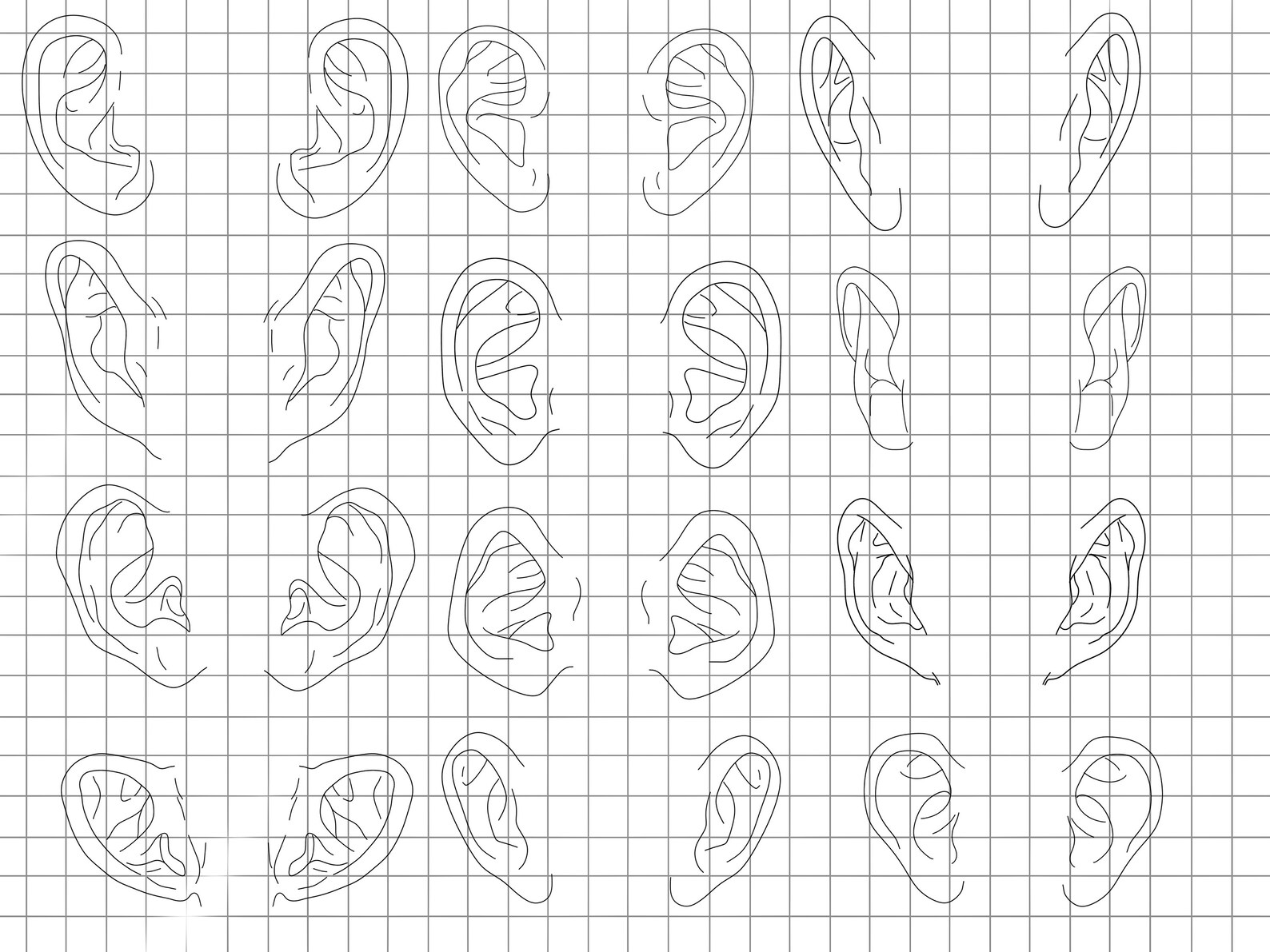 Procreate Anime Ears Stamp : Manga Ear Character Maker Guides Elf ...