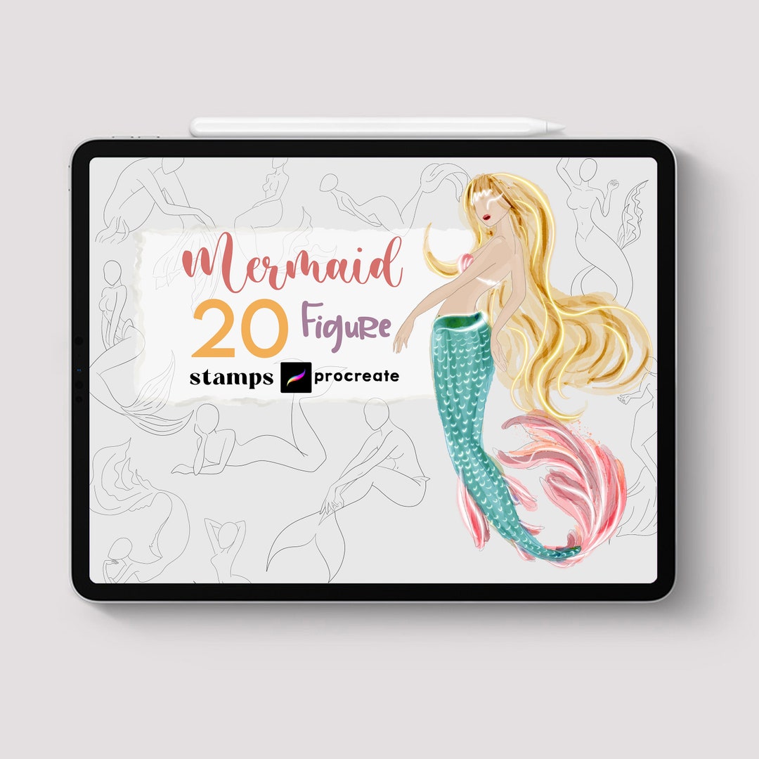 Procreate -mermaid Figure Stamp Brush Body Fashion Art Portrait Make up ...