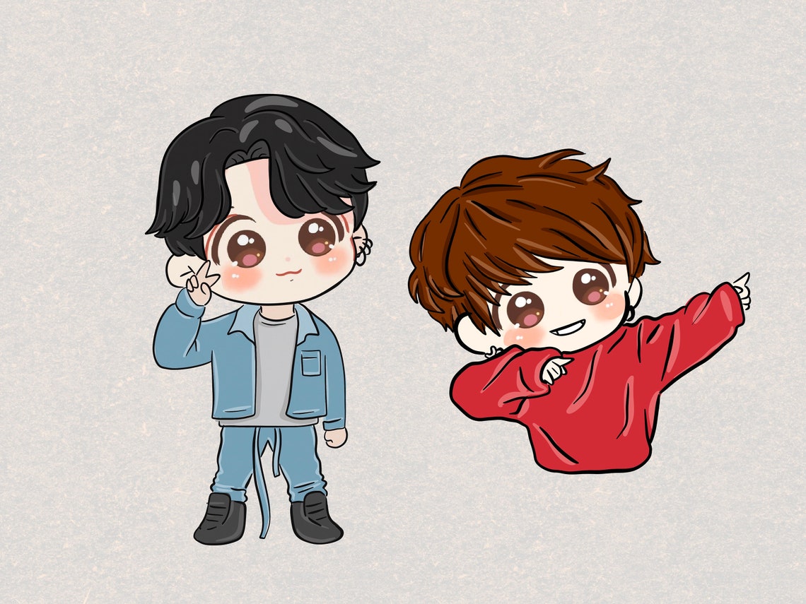 Procreate Chibi Boy Hair Stamp Brushes 50 Chibi Hair Brushes - Etsy