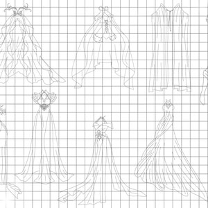 Procreate Fantasy Dress Stamps 25 Anime Dress Brushes Elf Dress Maker ...