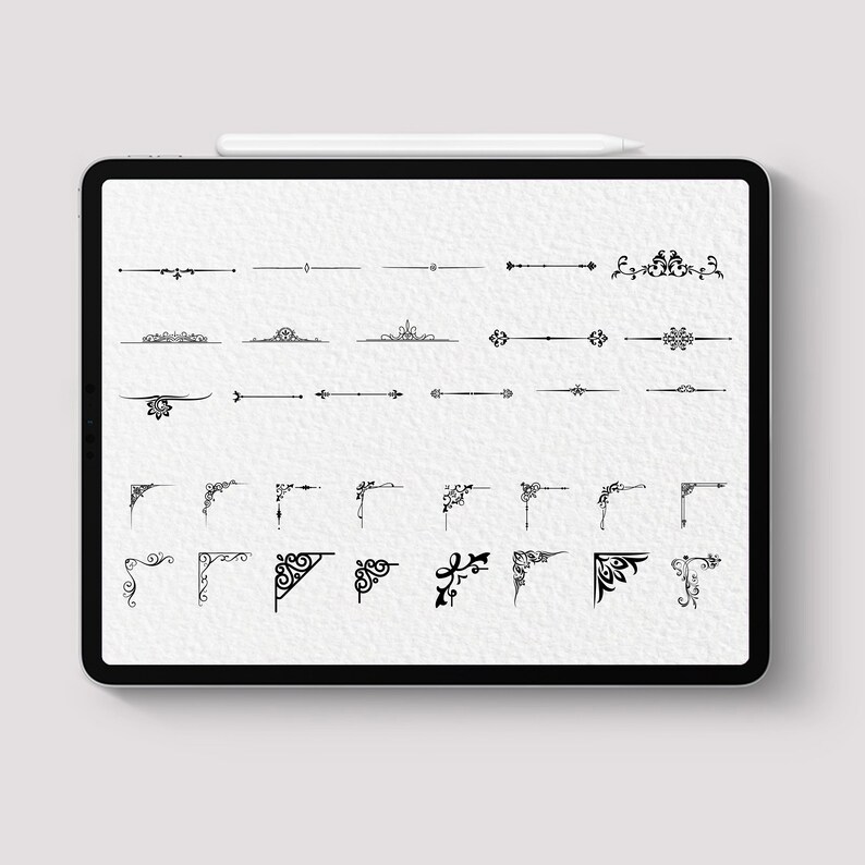 Procreate Full Ornate Pack 200 Stamp Brush Tattoo Design Kit | Etsy