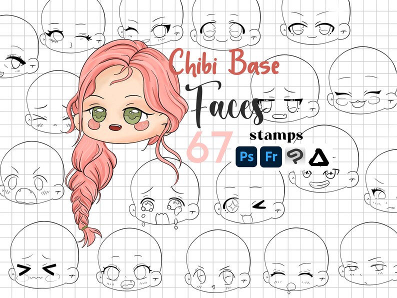 Photoshop Chibi Base Stamp 67 Clip Studio Paint Chibi Draw Fresco ...