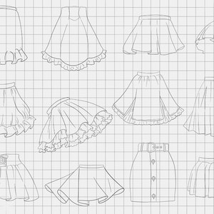 Procreate Clothes Stamps Brushes 288 Anime Clothing Procreate Dress ...