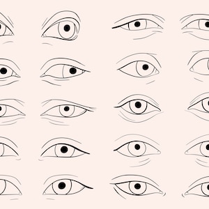 Procreate Eyes Stamp Brushes Portrait Eye Procreate Eyelashes Procreate ...