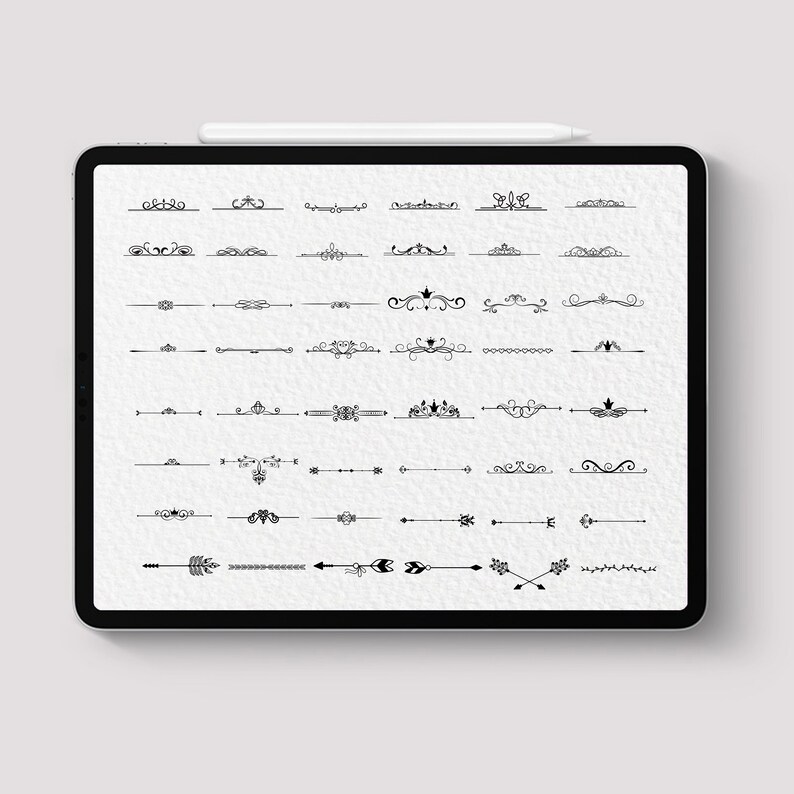 Procreate Full Ornate Pack 200 Stamp Brush Tattoo Design Kit | Etsy