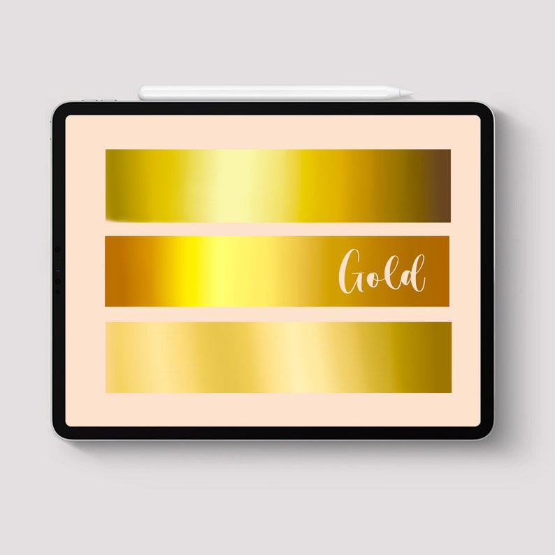 Procreate Palette Metallic Color Swatch : Gold Rose Silver Copper ...