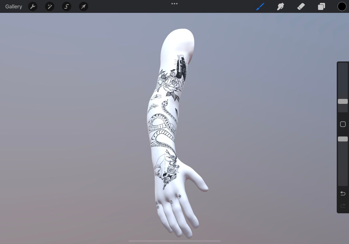 Procreate Arm Model : Tattoo Mockup Hand 3D Object Brushes - Etsy
