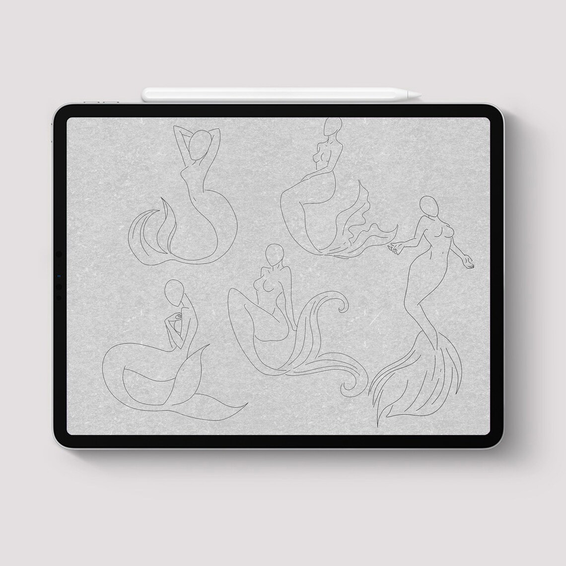 Procreate mermaid Figure Stamp Brush Body Fashion Art | Etsy