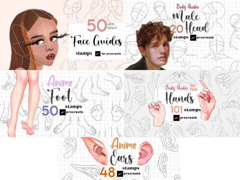 Procreate Anime Pose Maker : Male Anatomy Body Guides Manga Boy Base ...