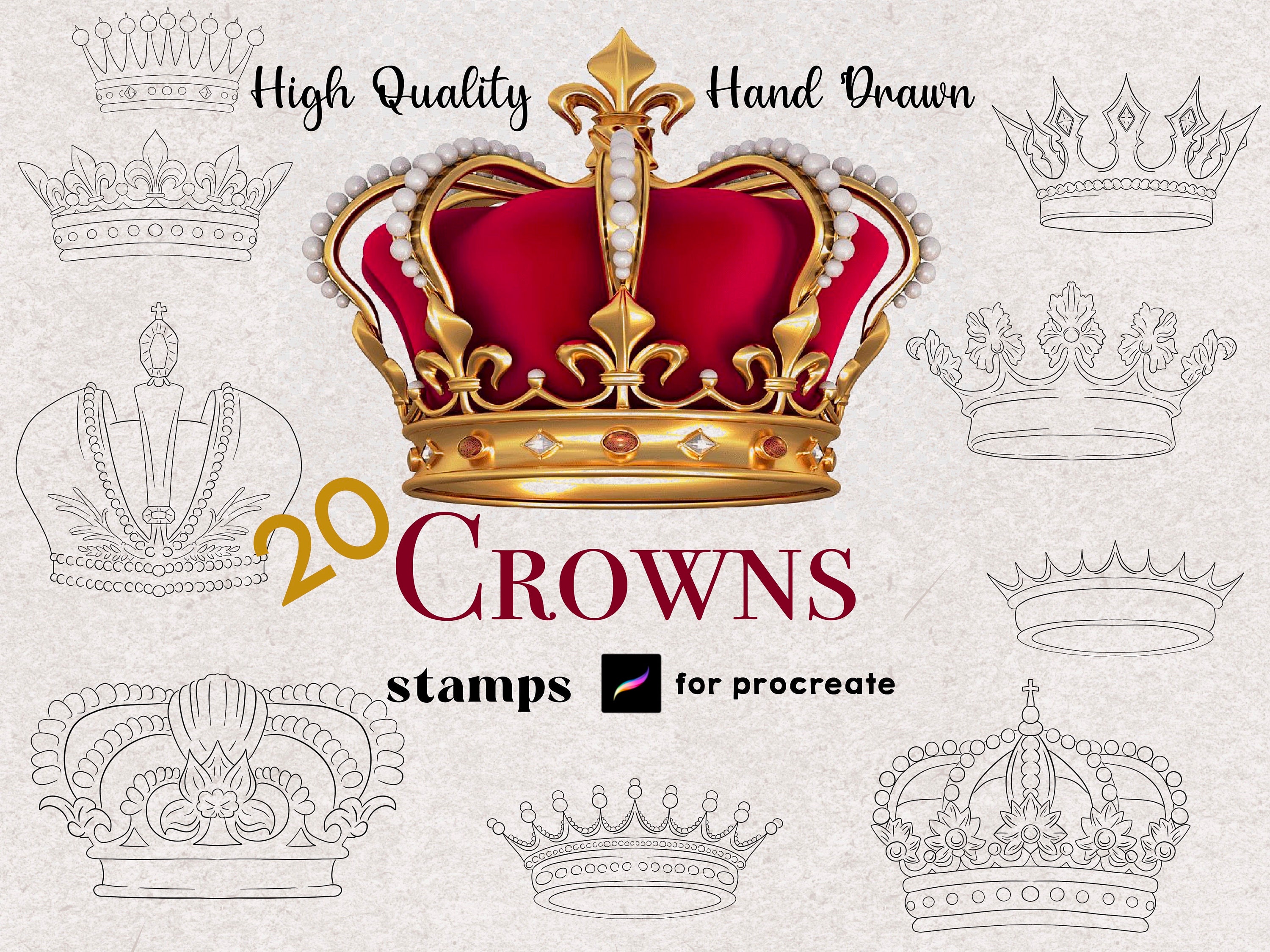 Gothic Crown Drawing