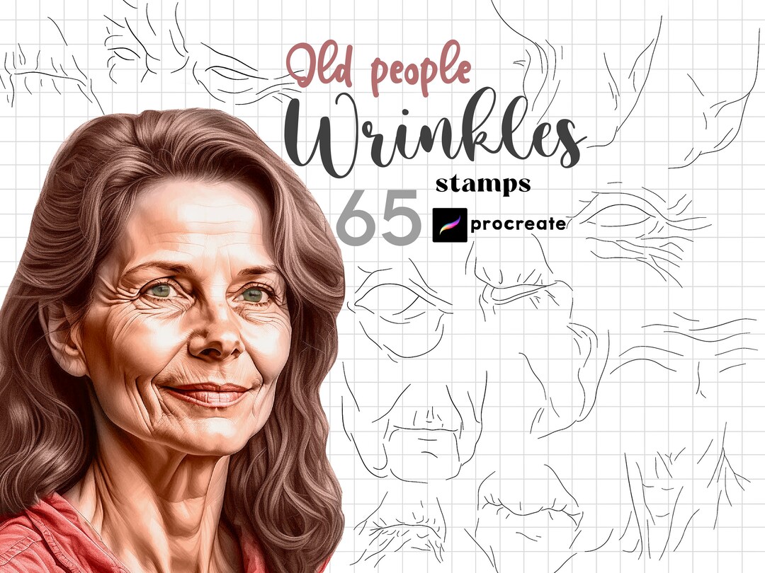 Procreate Wrinkle Stamps : Face Detail Brush Portrait Body Guide Anime ...