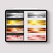 Procreate Palette Metallic Color Swatch Full Set Gold Rose Silver ...