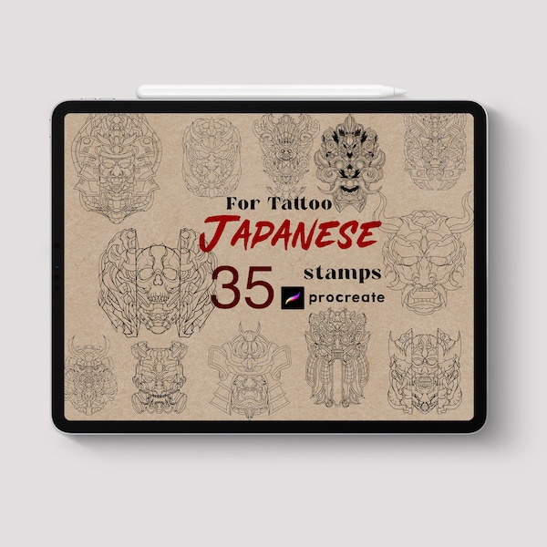 Samurai Tattoo Stencil - Etsy