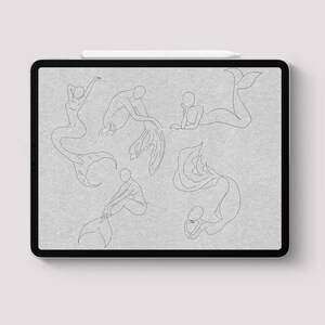 Procreate -mermaid Figure Stamp Brush Body Fashion Art Portrait Make up ...