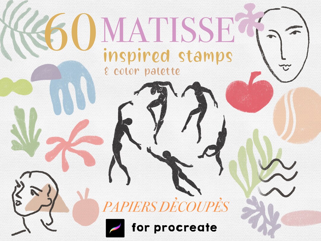 Procreate Matisse Stamps 60 Procreate Boho Abstract Brushes Poster ...