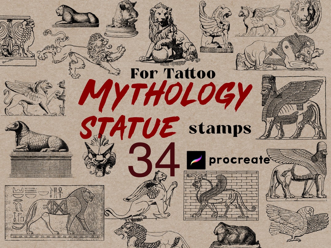 Procreate Ancient Mythology Tattoo Stamps : Greek Egyptian Tattoo ...