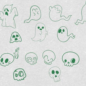 Procreate - 112 Halloween Kawaii Stamps Cute Witch Mystic Brush Tattoo ...