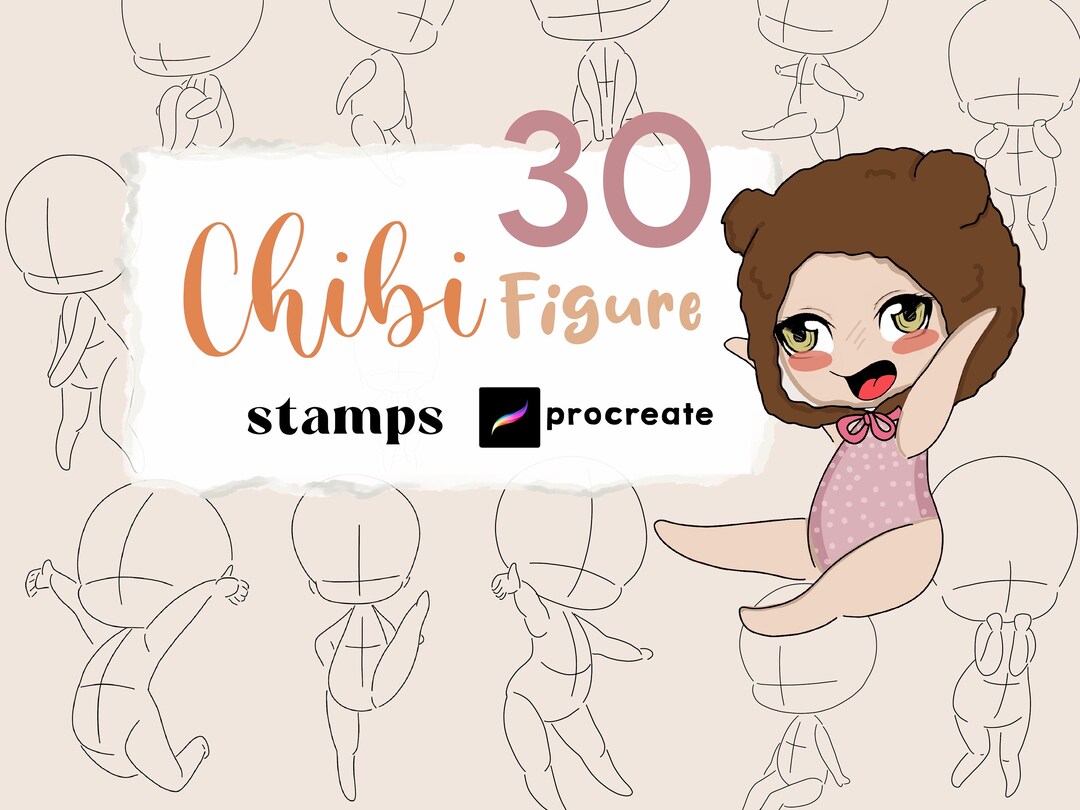 Procreate Chibi Stamp Procreate Chibi Body Guide Chibi Base Procreate ...