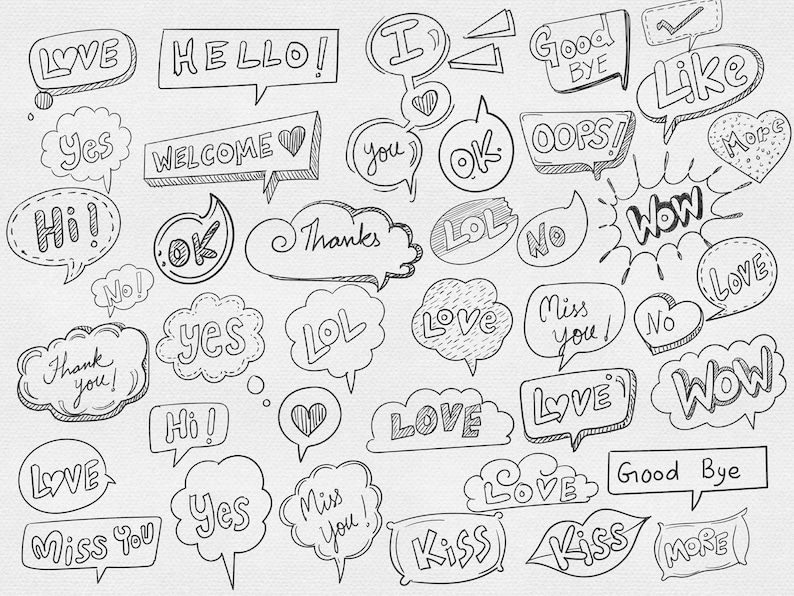 Procreate Manga Speech Bubble Stamps : Anime Comics Speakingthinking ...