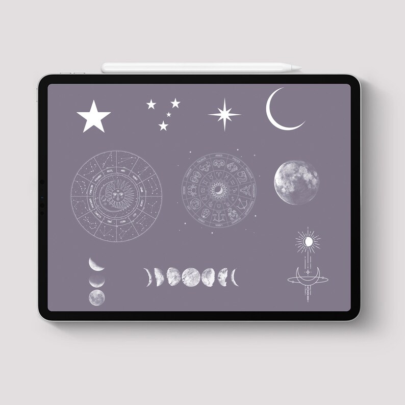 Procreate Zodiac Stamps : Celestial Constellation Astrology Themed ...