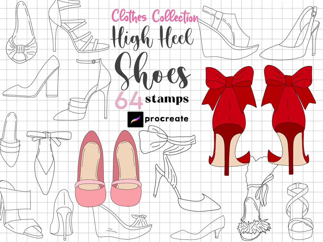 Procreate Shoes Stamps Brushes 64 Anime Clothes Shoes Procreate Anime ...
