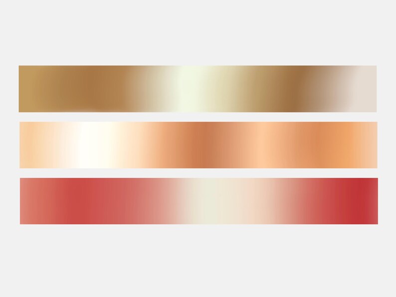 Procreate Metallic Color Palette : 210 Swatch Gold Rose Silver Copper ...