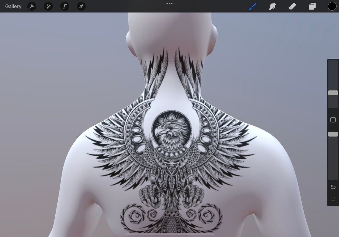 Procreate 3D Object Body Model Tattoo Brush Male Ink Hand - Etsy