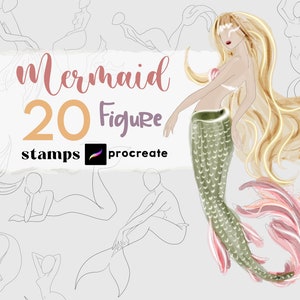 Procreate -mermaid Figure Stamp Brush Body Fashion Art Portrait Make up ...
