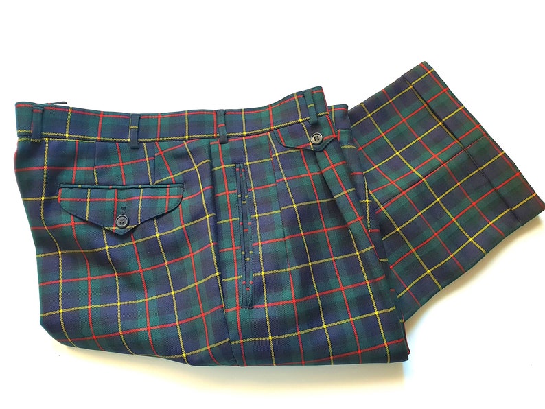 Vintage Men Pants by Kaiser Design Checkered Trousers Pure New Wool ...
