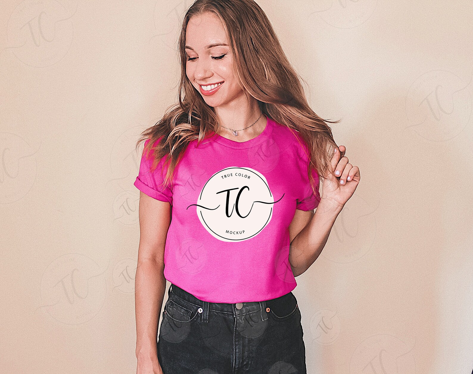 Berry 3001 Bella + Canvas Mockup, Printful, Printify, Tshirt Mockup ...