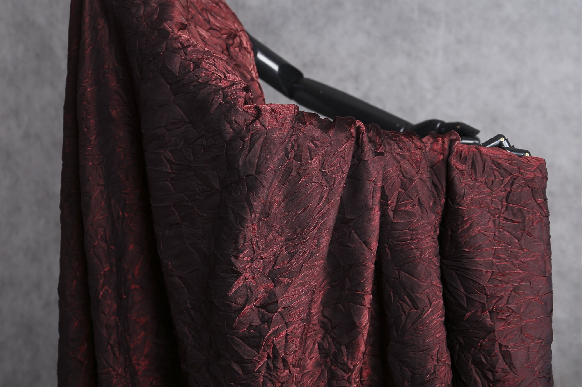 Burgundy Pleated Texture Fabric: DIY Sewing, Dressmaking - by the Half ...
